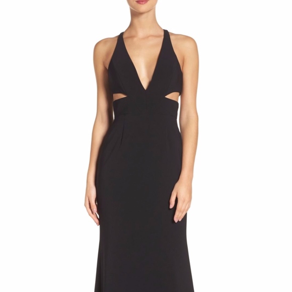 JAYGODFREY | Dresses | Nwt 483 Jay Godfrey Spitz Cutout Gown In Black ...